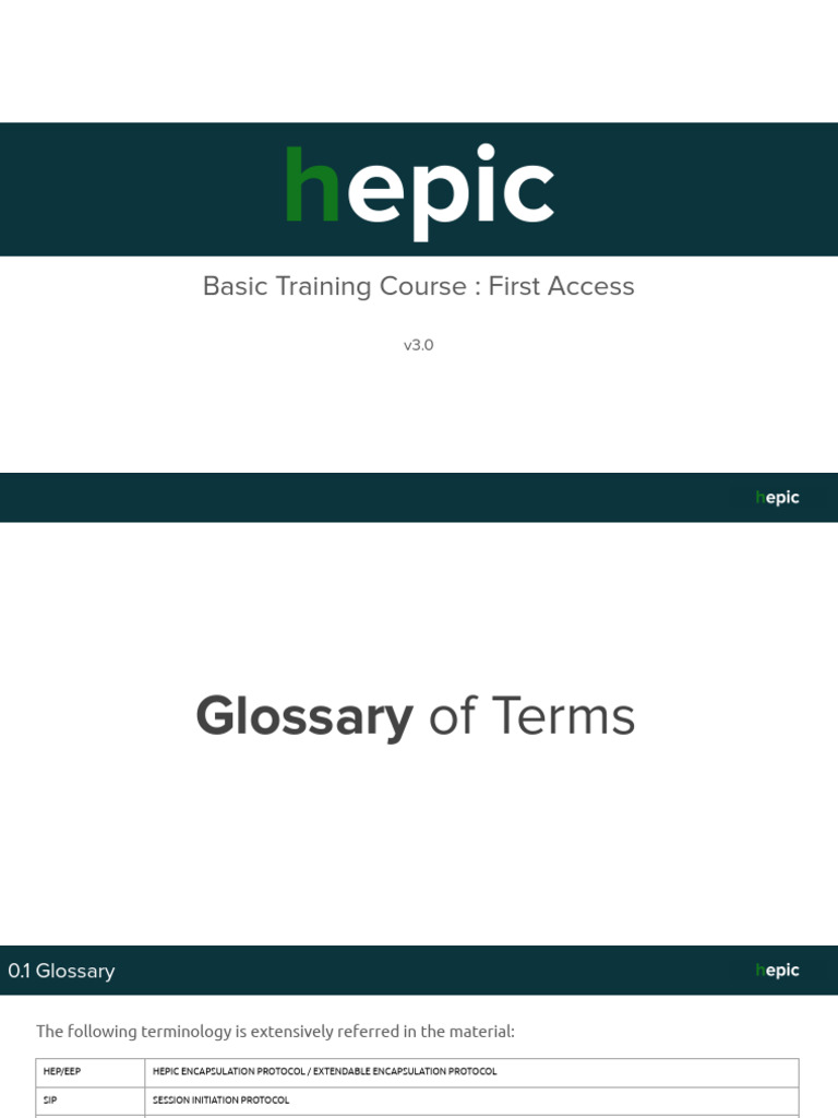HEPIC Basic Training Course Overview | PDF | Session Initiation ...