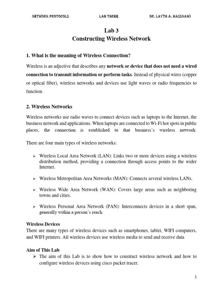 WLAN Lab | PDF | Wireless Lan | Computer Network