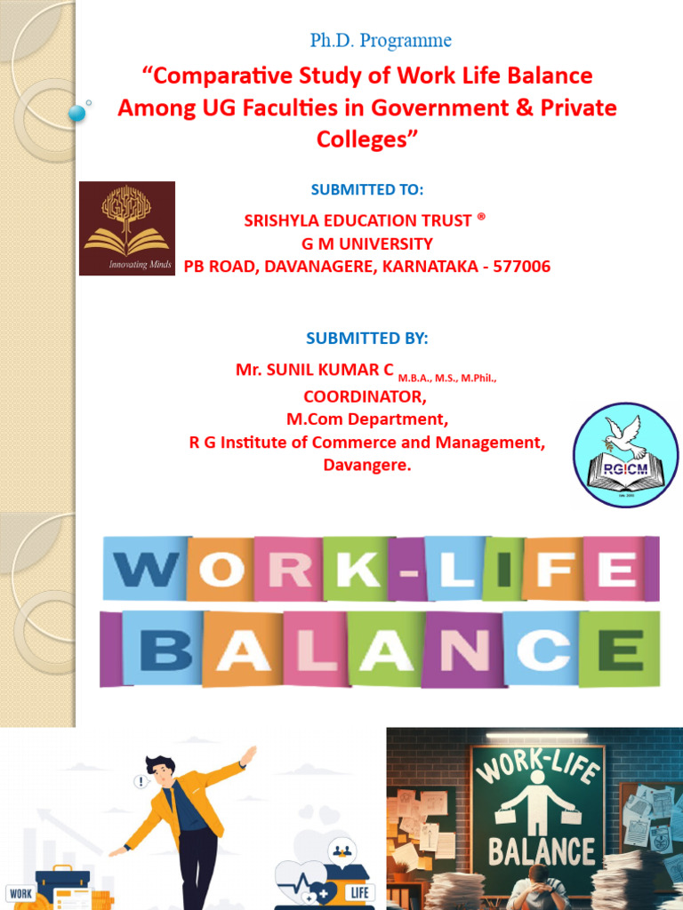 Relative Study of Work Life Balance Among Ug Faculties in Private ...