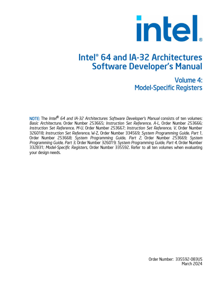 SDM Vol 4 | PDF | Integrated Circuit | Intel