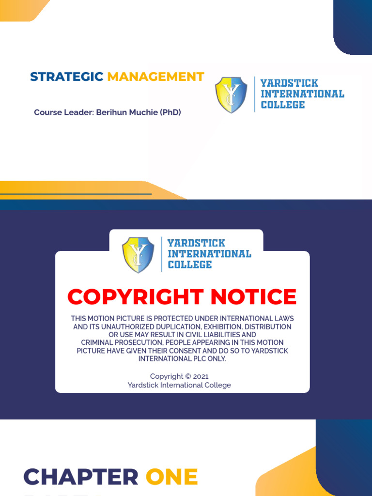 Strategic Management Chapter 01 Part 1 | PDF | Strategic Management ...