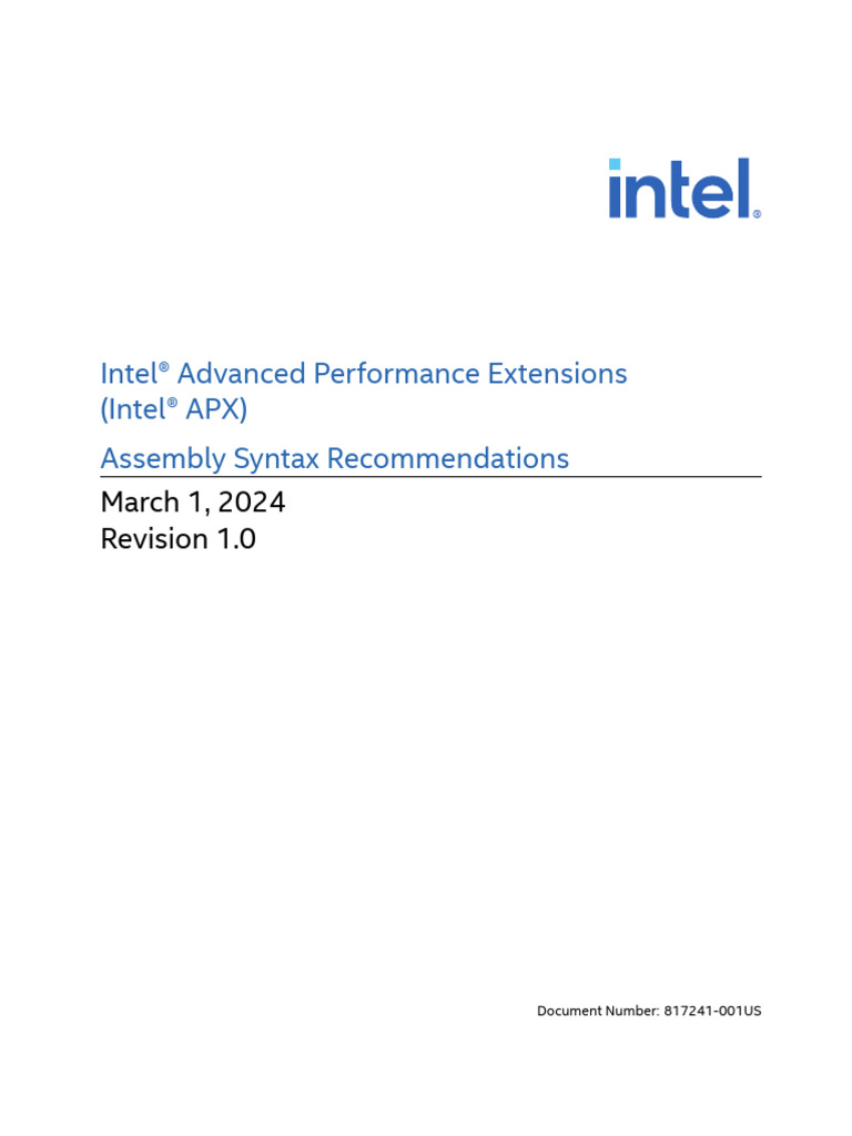 Apx Asm Syntax | PDF | Assembly Language | License