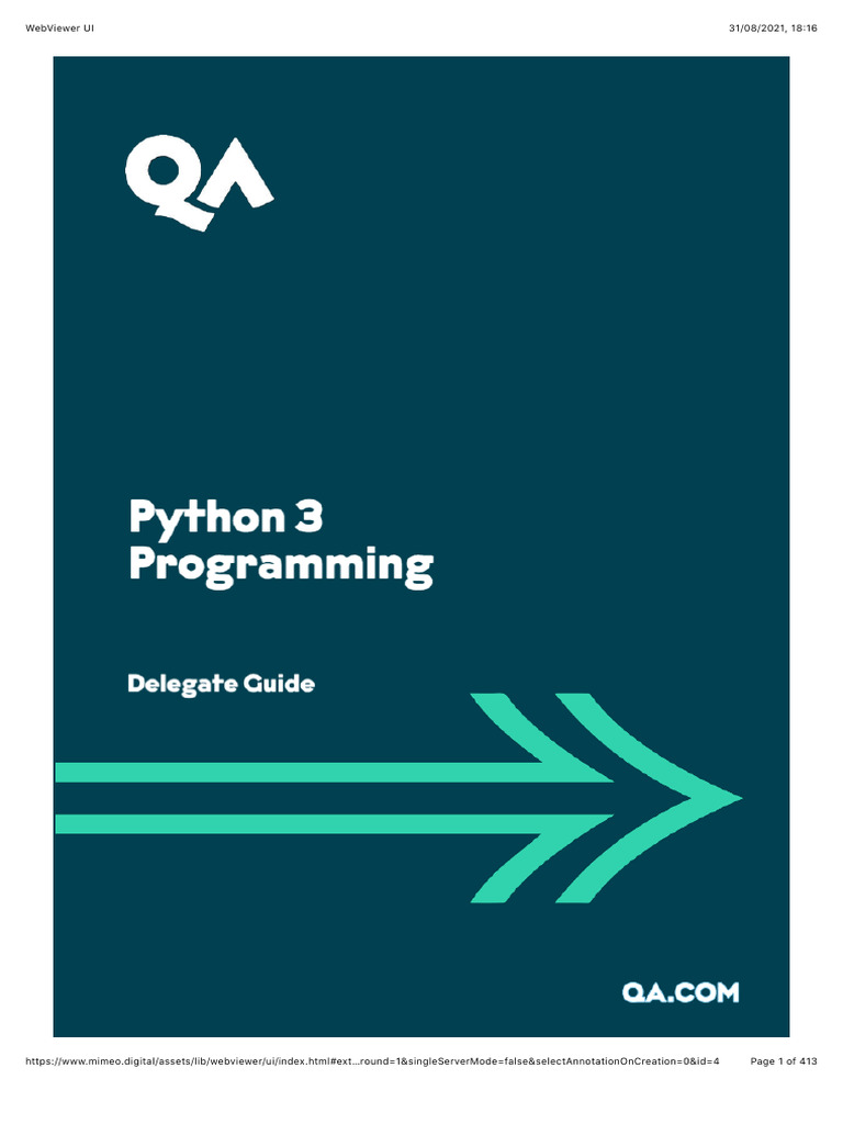 QA Python 3 Delegate Guide | PDF