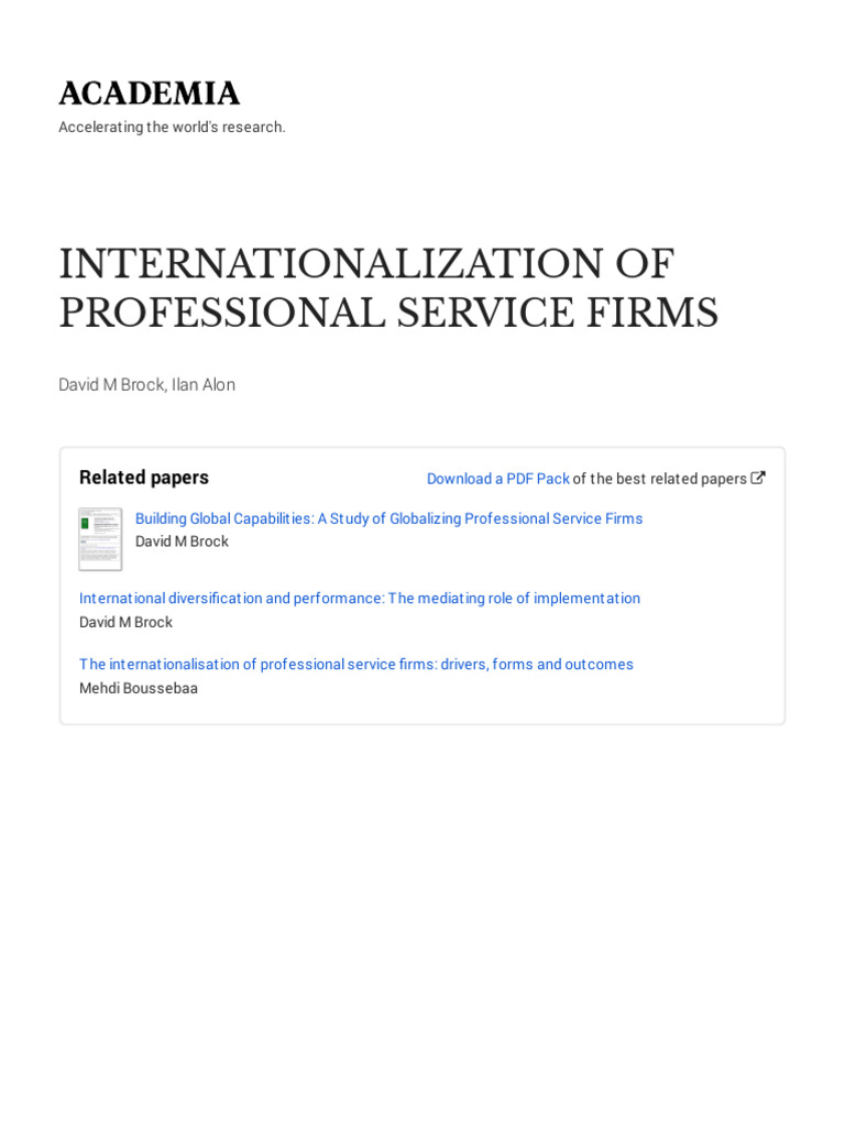 Brock__Alon-with-cover-page-v2 | PDF | Internationalization | Economies Of Scale