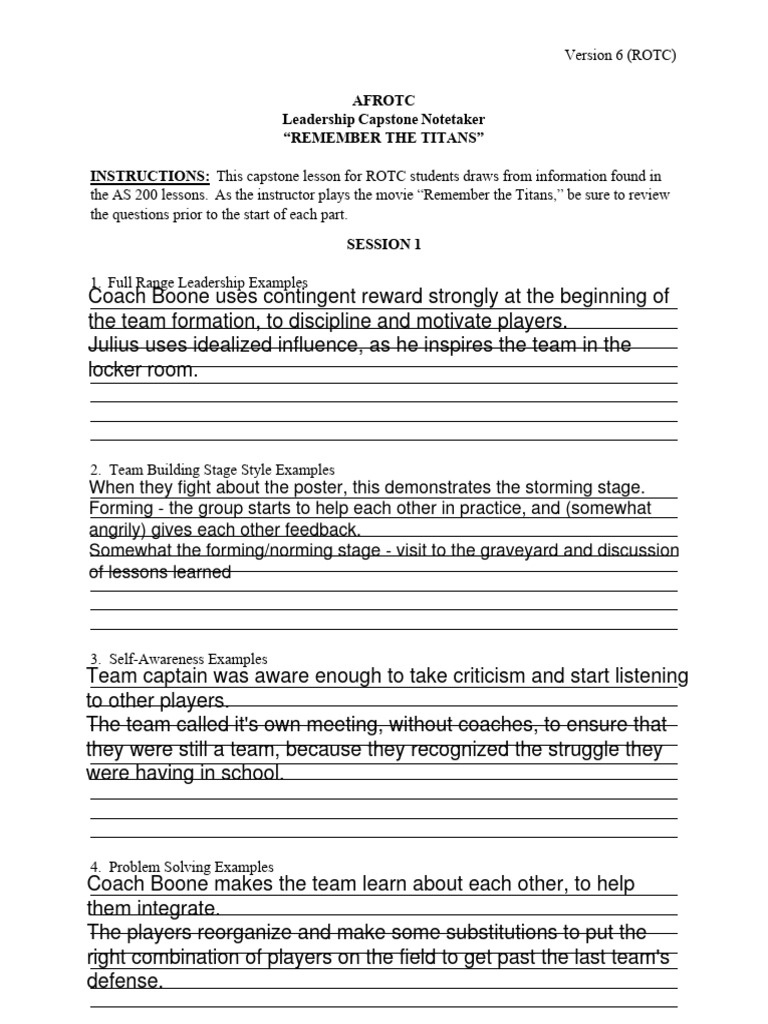 Remember The Titans | PDF | Leadership | Psychology