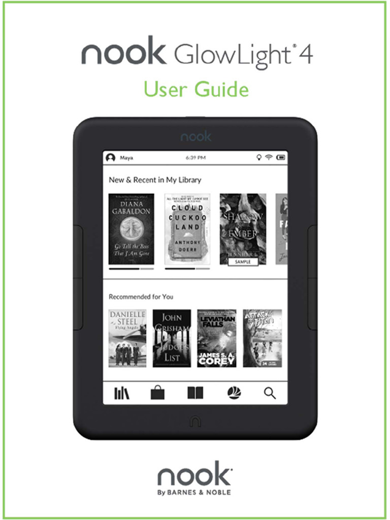 Nook GlowLight 4 User Guide | PDF | Barnes & Noble Nook | Barnes & Noble