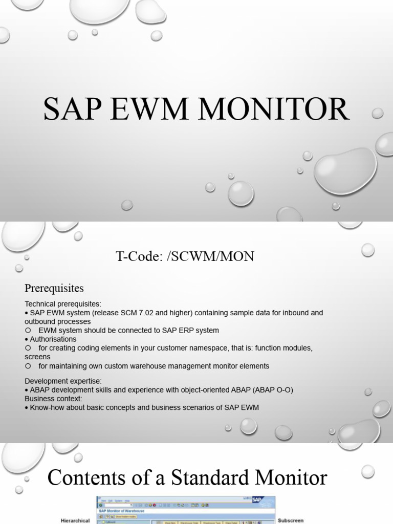 EWM Monitor | PDF | Object (Computer Science) | Class (Computer Programming)