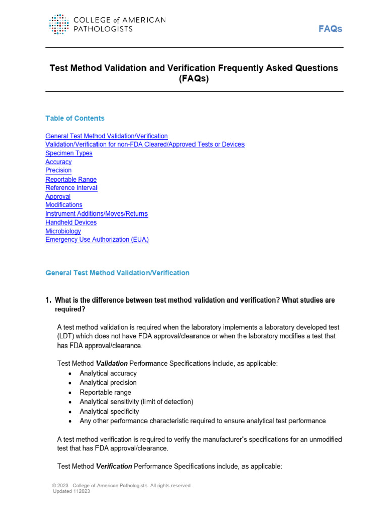 Validation and Verification | PDF | Verification And Validation | Accuracy And Precision