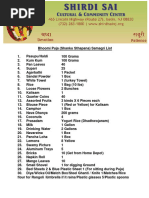 Comprehensive Pooja Items List | PDF | Foods