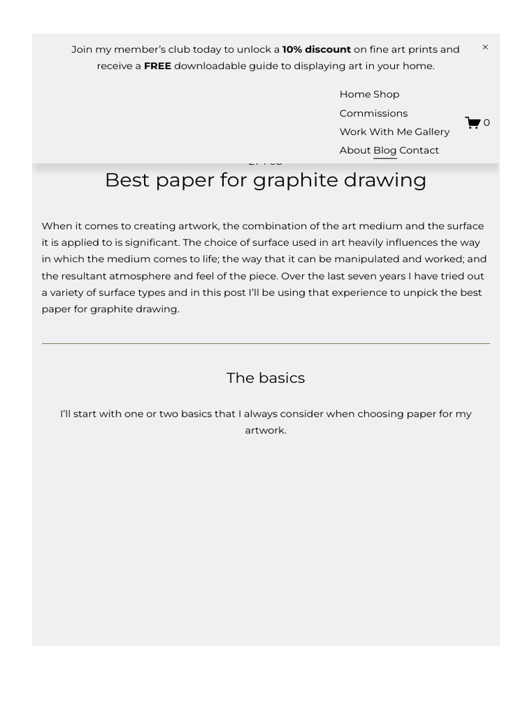 Best Paper For Graphite Drawing - Kate Priestman Art | PDF | Drawing