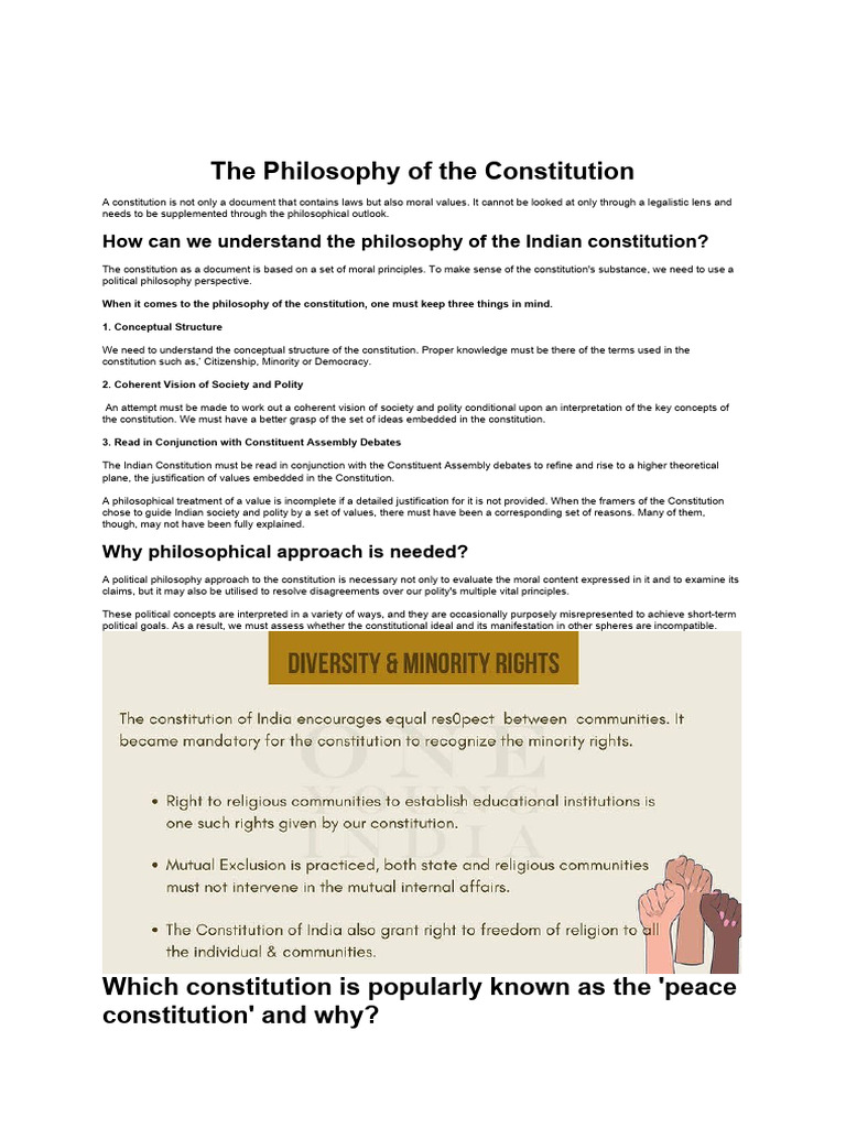 The Philosophy of The Constitution | PDF | Secularism | Liberalism