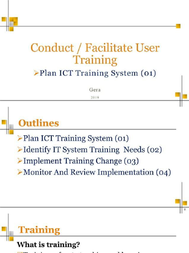 Conduct and Facilitate User Training | PDF