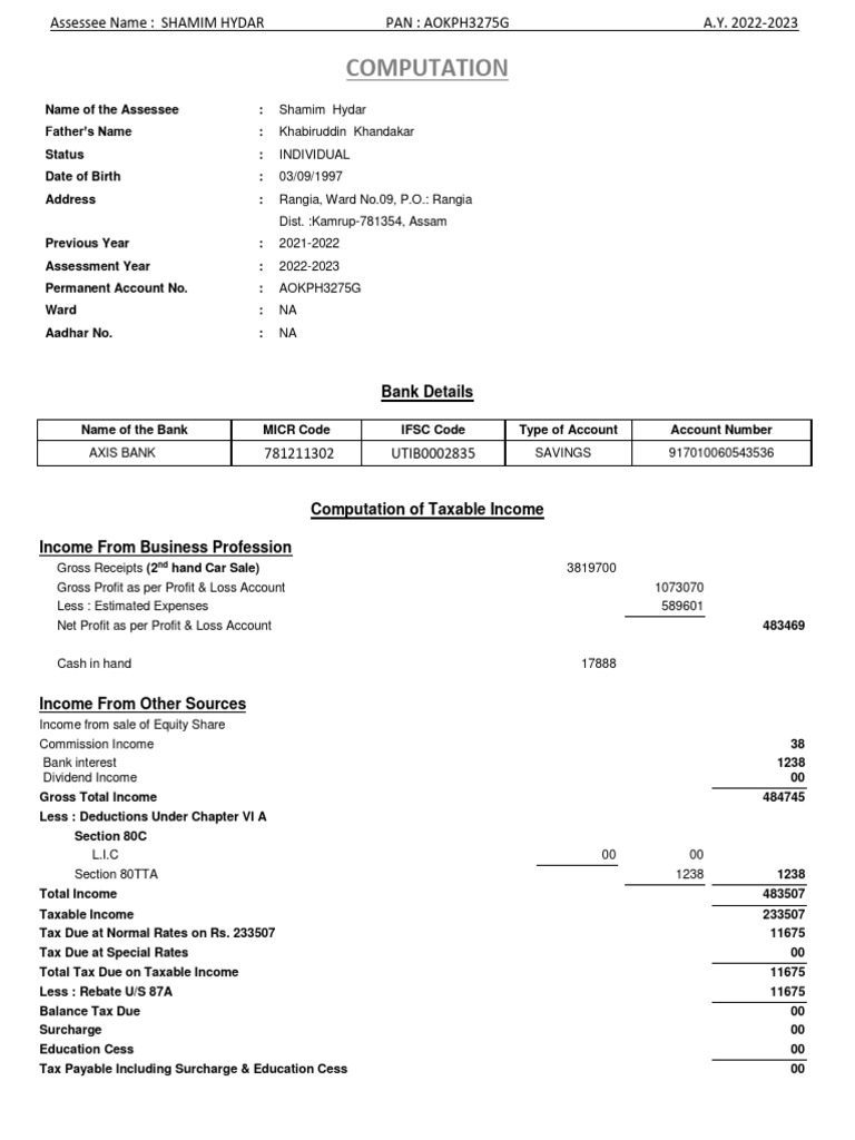 Computation 2022 | Download Free PDF | Taxes | Income