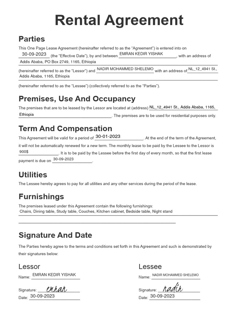 Rental Agreement Updated | PDF | Lease | Law And Economics