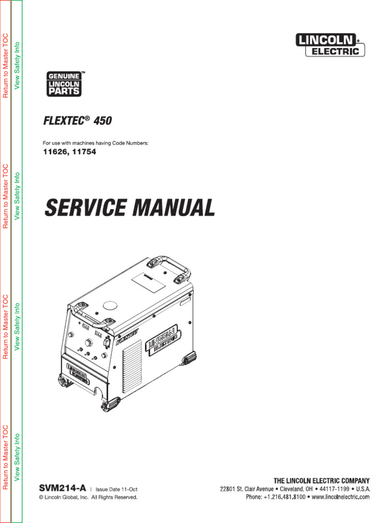 Flextec 450 Manual Tecnico | Download Free PDF | Welding | Construction