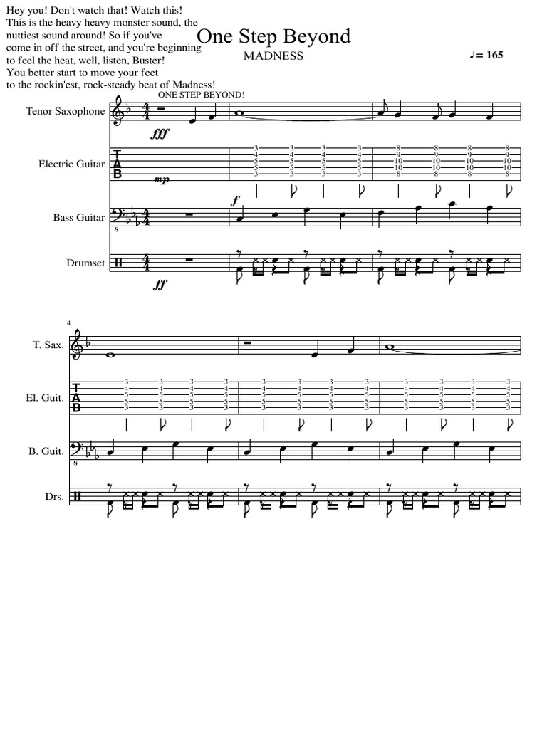 10-ONE STEP BEYOND | PDF | Woodwind Instruments | Saxophone