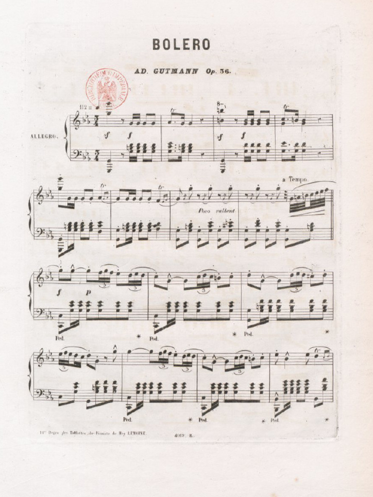 Adolph Gutmann Bolero Brillant | PDF