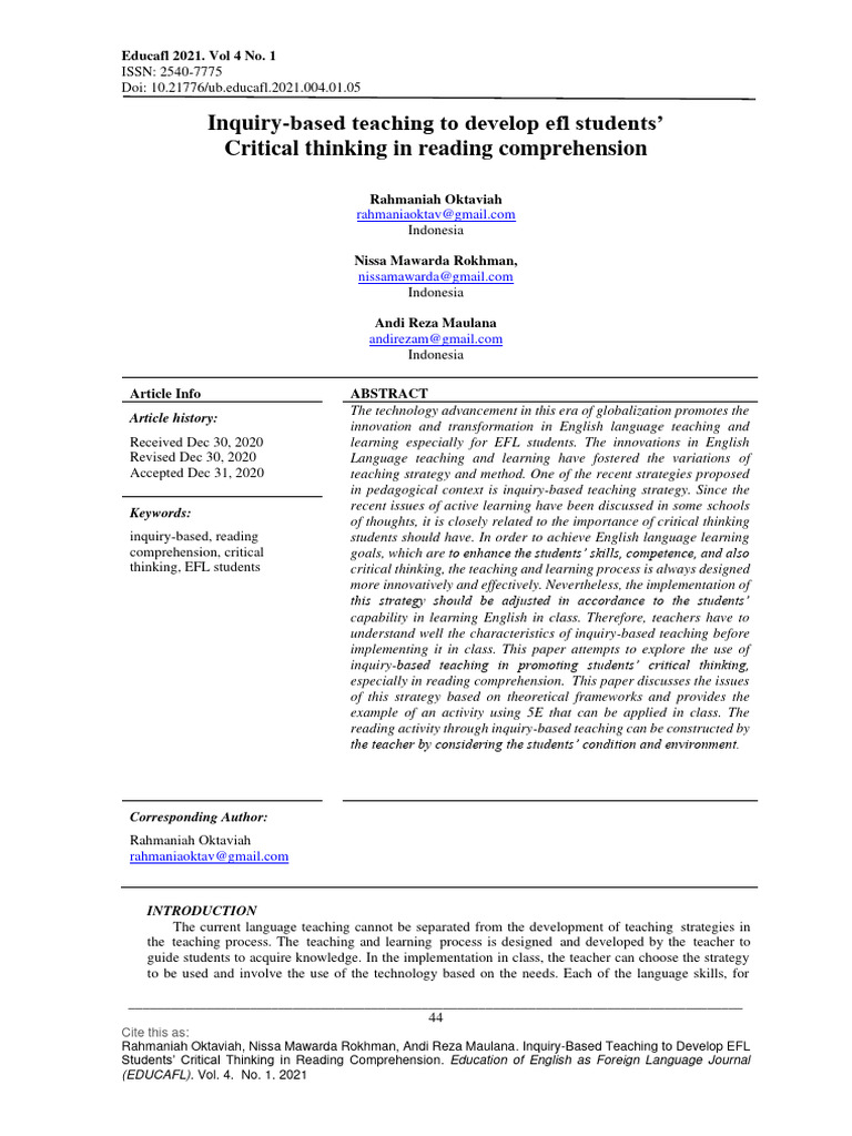 Dianina30, 5 Inquiry Fix ICHA PAPER Edited Turnitin New | Download Free ...