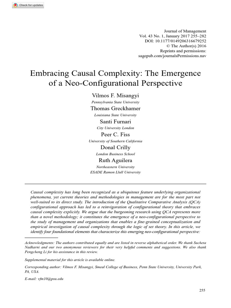 Embracing Causal Complexity The Emergence | PDF | Causality | Equity (Finance)