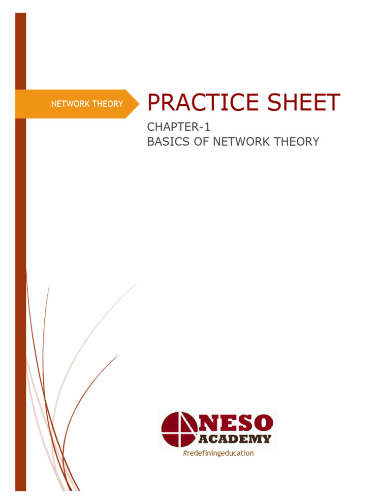 Practice Sheet - Network Theory Basics | PDF | Electrical Network | Physical Quantities