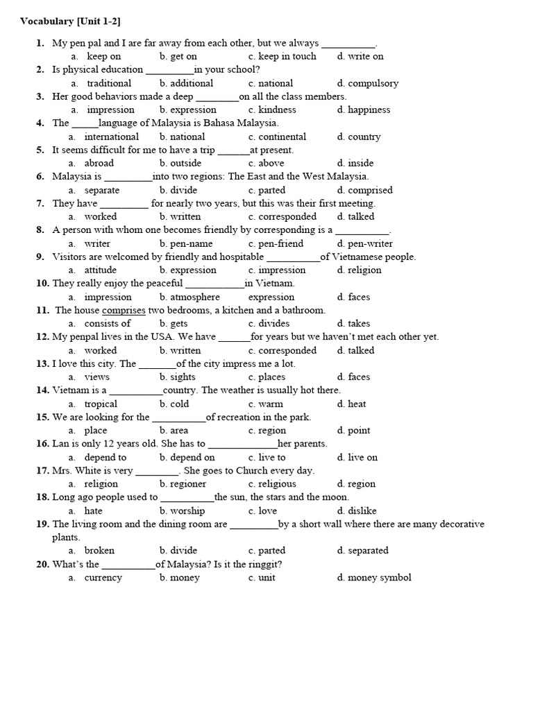 Unit 1+2, test 1 + 2 | Download Free PDF | Poetry | Jeans Unit 1+2, test 1 + 2 | Download Free PDF | Poetry | Jeans