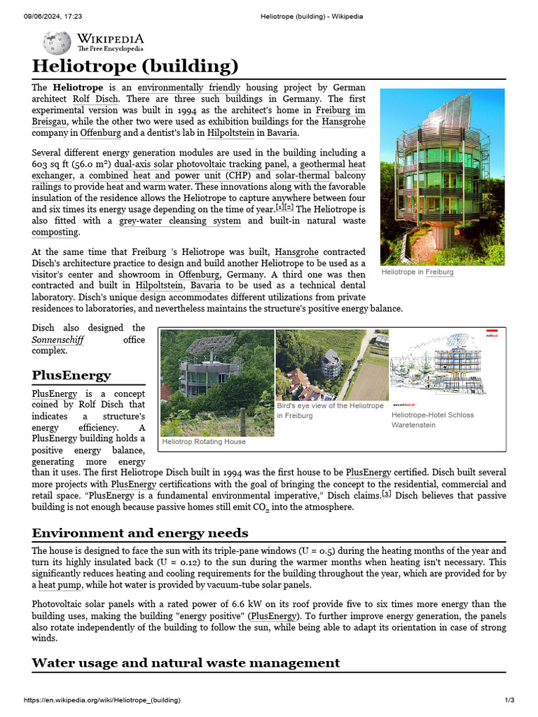 Heliotrope (Building) - Wikipedia | PDF | Solar Energy | Sustainable ...