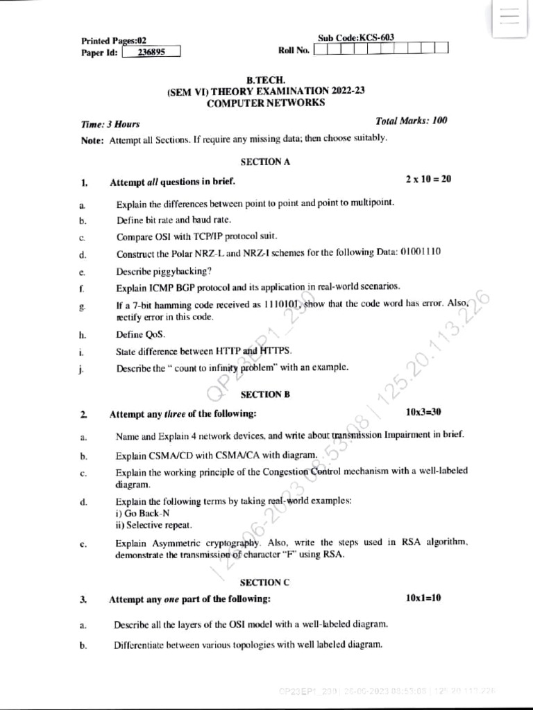 Computer Network | PDF | Transmission Control Protocol | Computer Network