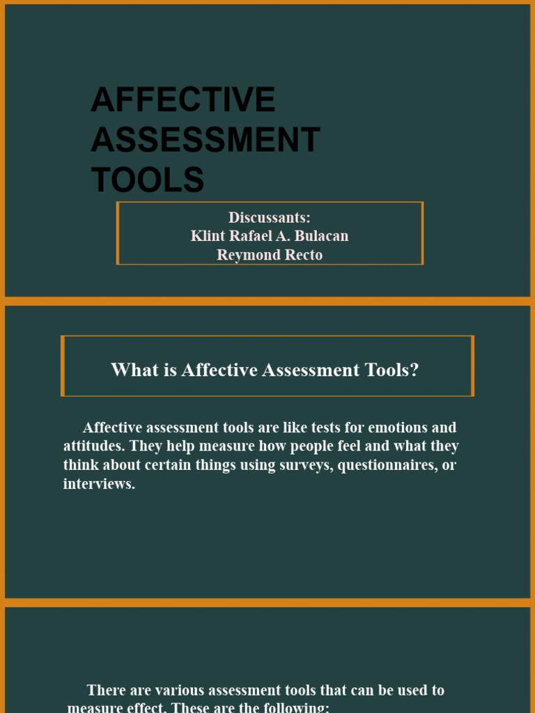 Affective Assessment tools-WPS Office | PDF | Educational Assessment ...