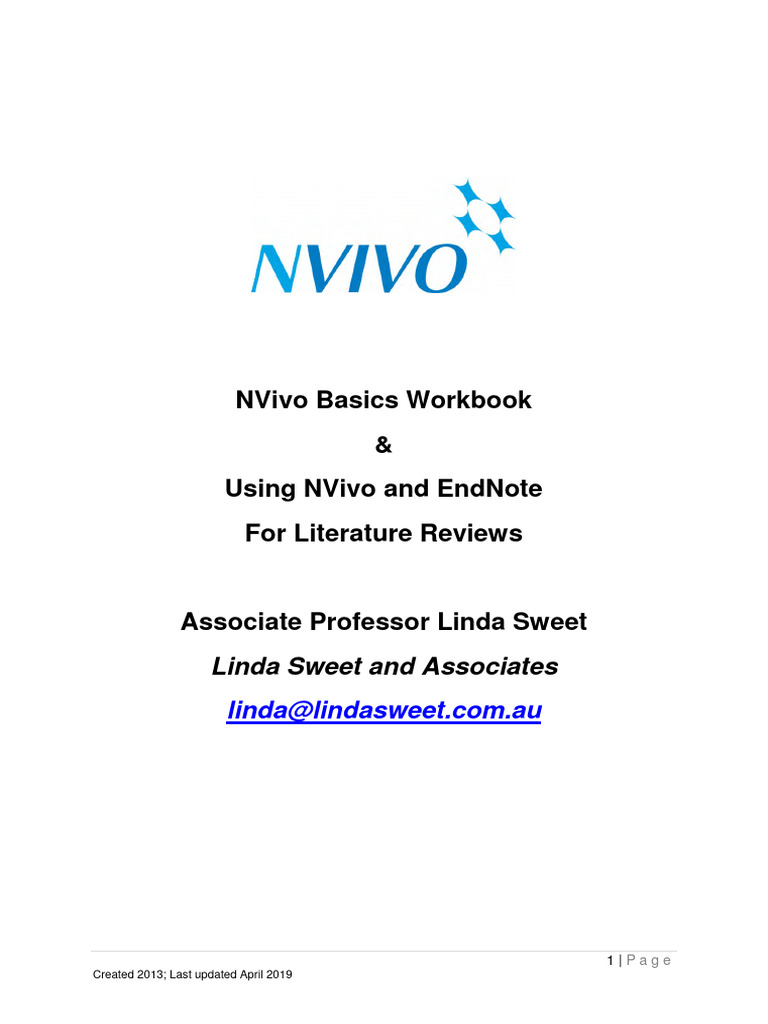 NVivo Basics Workbook | PDF | Image Scanner | Computer File
