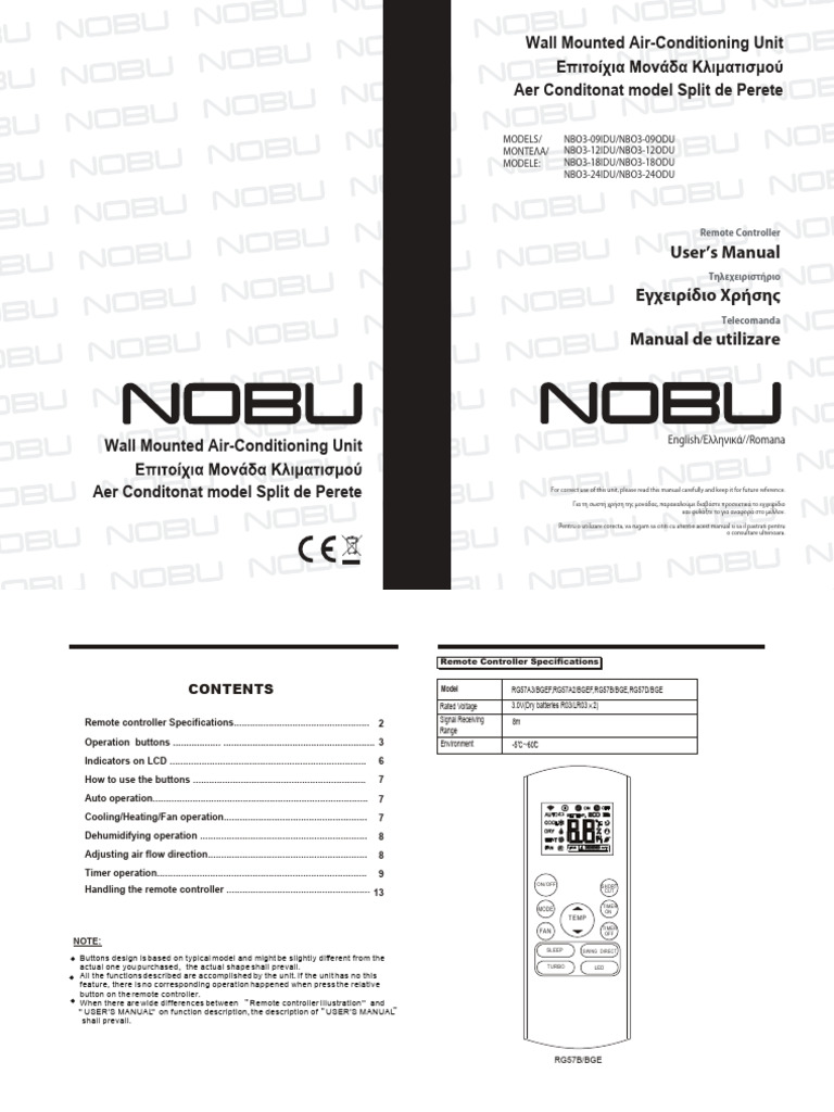 Nobu Kiku RC Manual | PDF | Remote Control | Timer