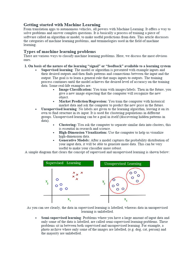 Introduction to Machine Learning Concepts | PDF | Machine Learning ...