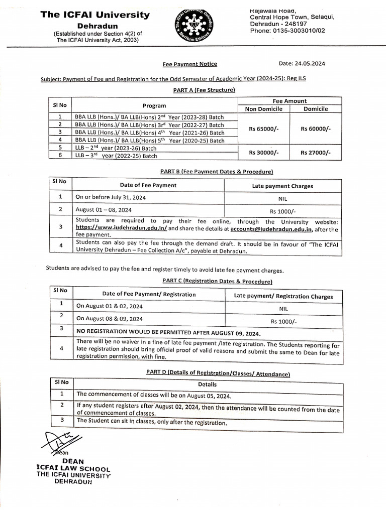 Annexure - I Fee Notice June 2024 | PDF