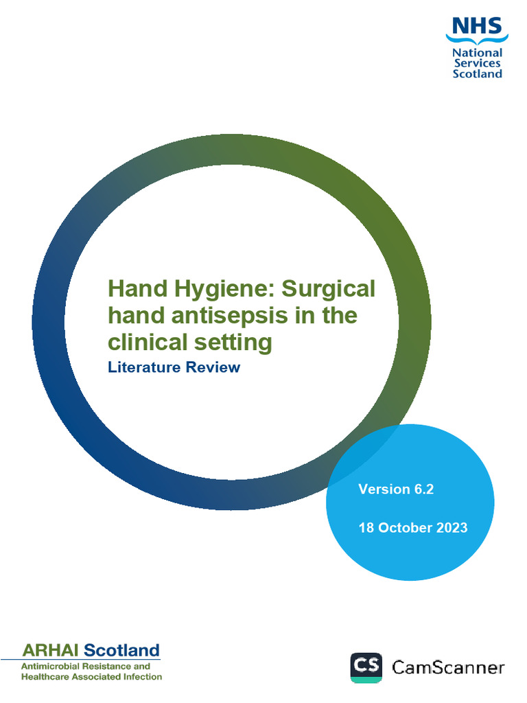 2023 10 17 Surgical Hand Antisepsis v62 Final | PDF | Hand Washing ...