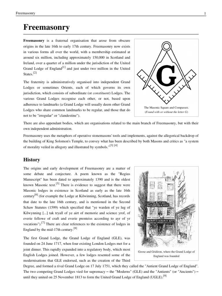 Freemassonery | PDF | Freemasonry | Masonic Lodge