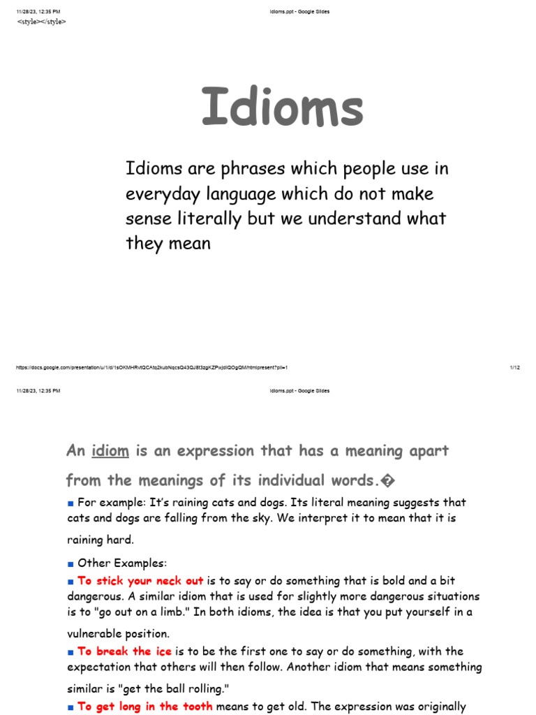 english idiom | Download Free PDF | Idiom