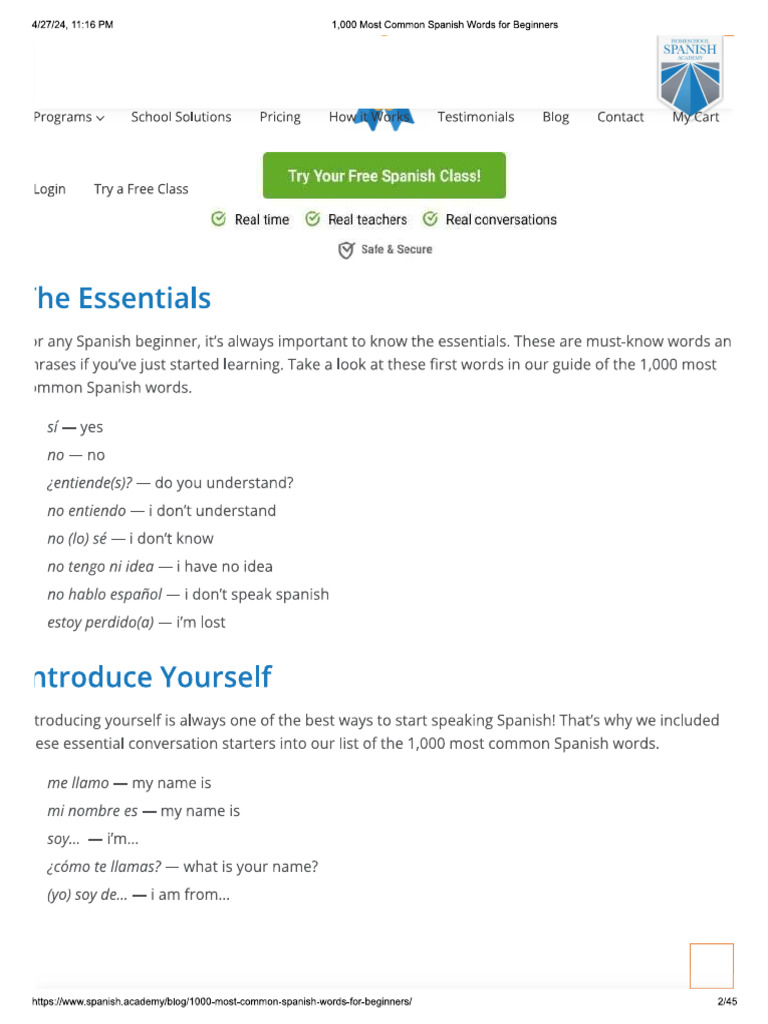 Spanish | PDF