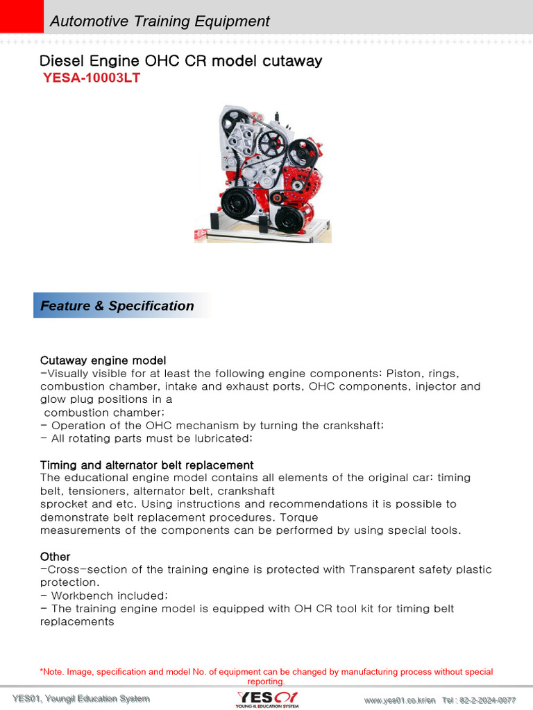 OHC Diesel Engine Cutaway Model | PDF | Engines | Diesel Engine