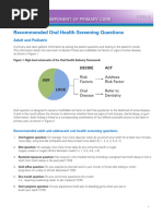 Oral Health Assesment Tool (OHAT) | PDF | Oral Hygiene | Dentistry