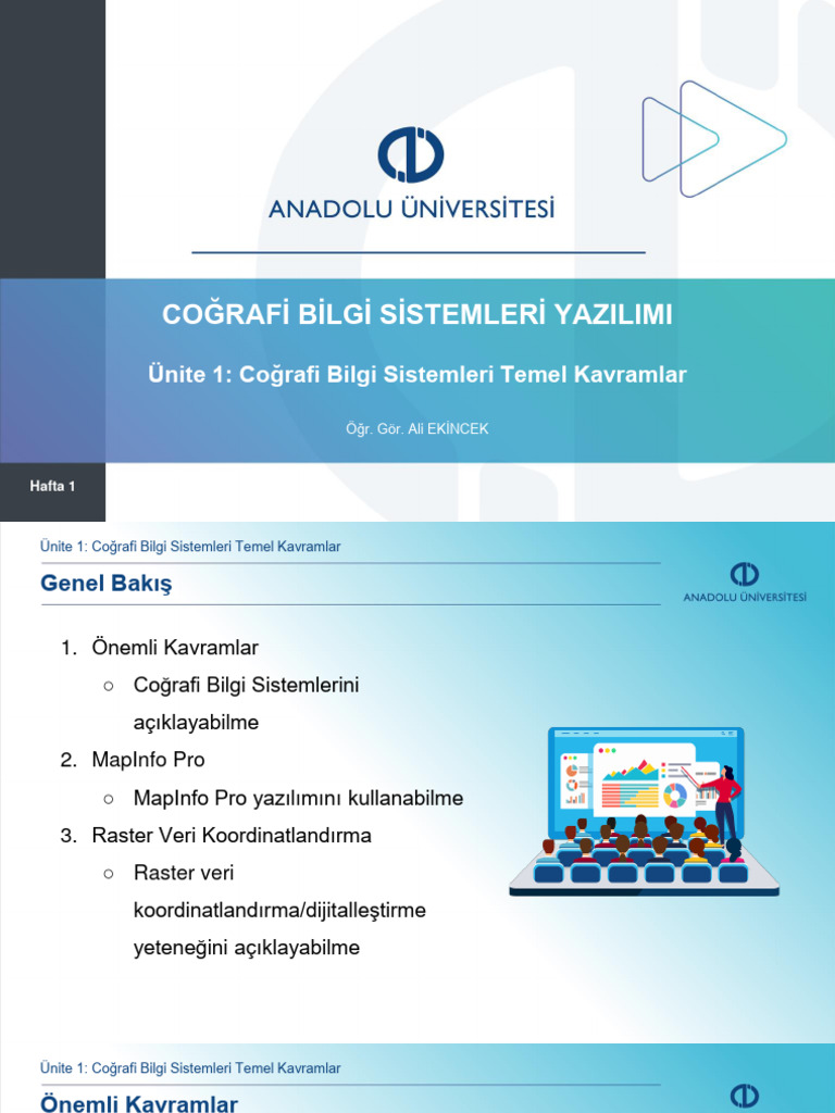 COĞRAFİ BİLGİ SİSTEMLERİ YAZILIMI Dersi | PDF