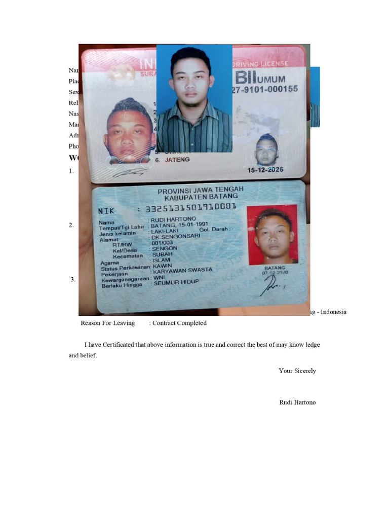 CV Rudi Hartono | PDF