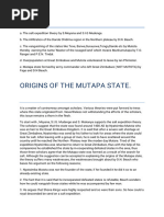 Mutapa State Notes | PDF