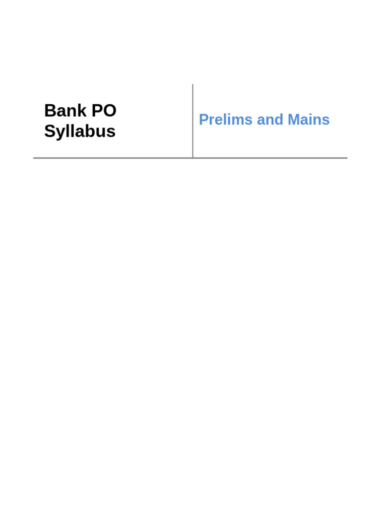 Bank Exam Syllabus | PDF | Question | Linguistics