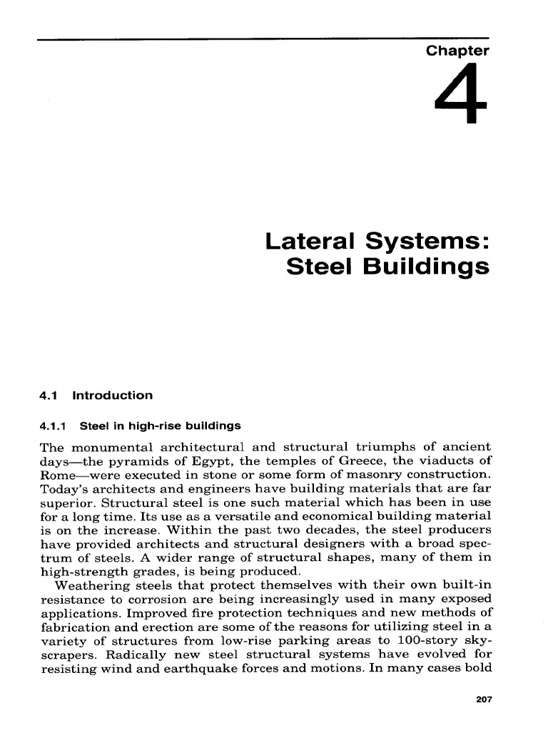 Lateral Systems Steel Building FM 39-3 | PDF