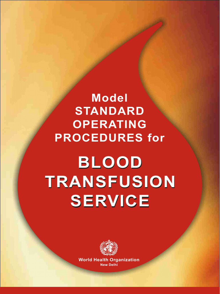 Model STANDARD OPERATING PROCEDURES For | Download Free PDF | Blood ...
