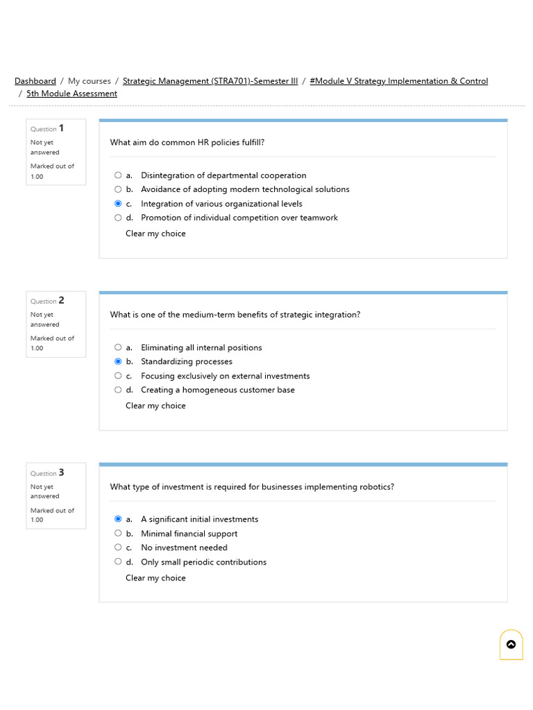 SM Module-5 29 Marks | PDF | Strategic Management | Big Data