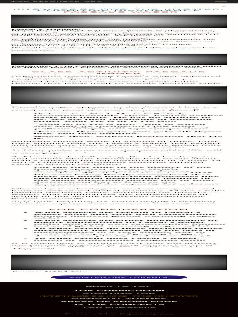 Pascal's Wager - TOK | PDF