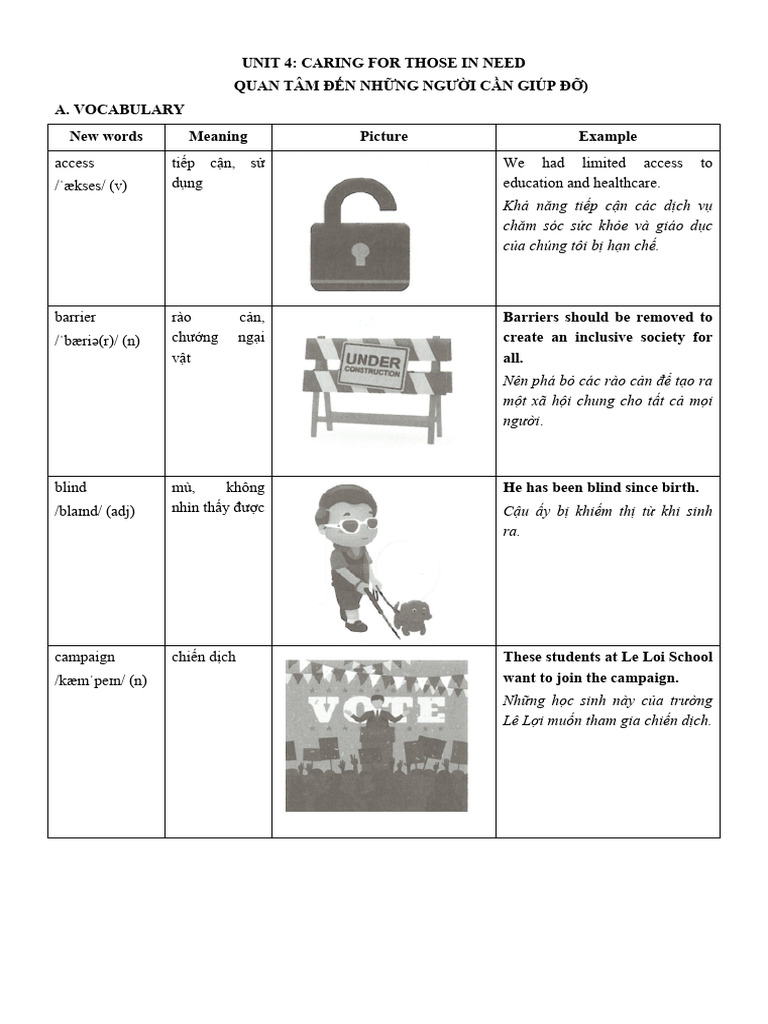 Unit 4 - Caring For Those in Need | PDF
