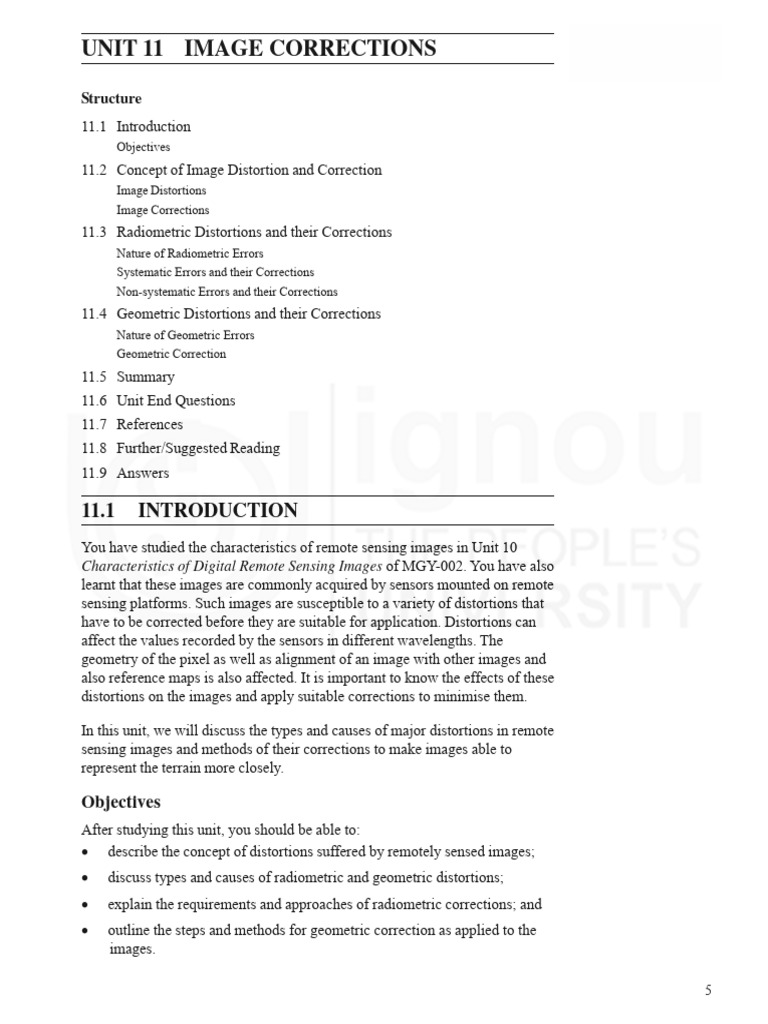 Unit 11 | PDF | Remote Sensing | Geographic Information System