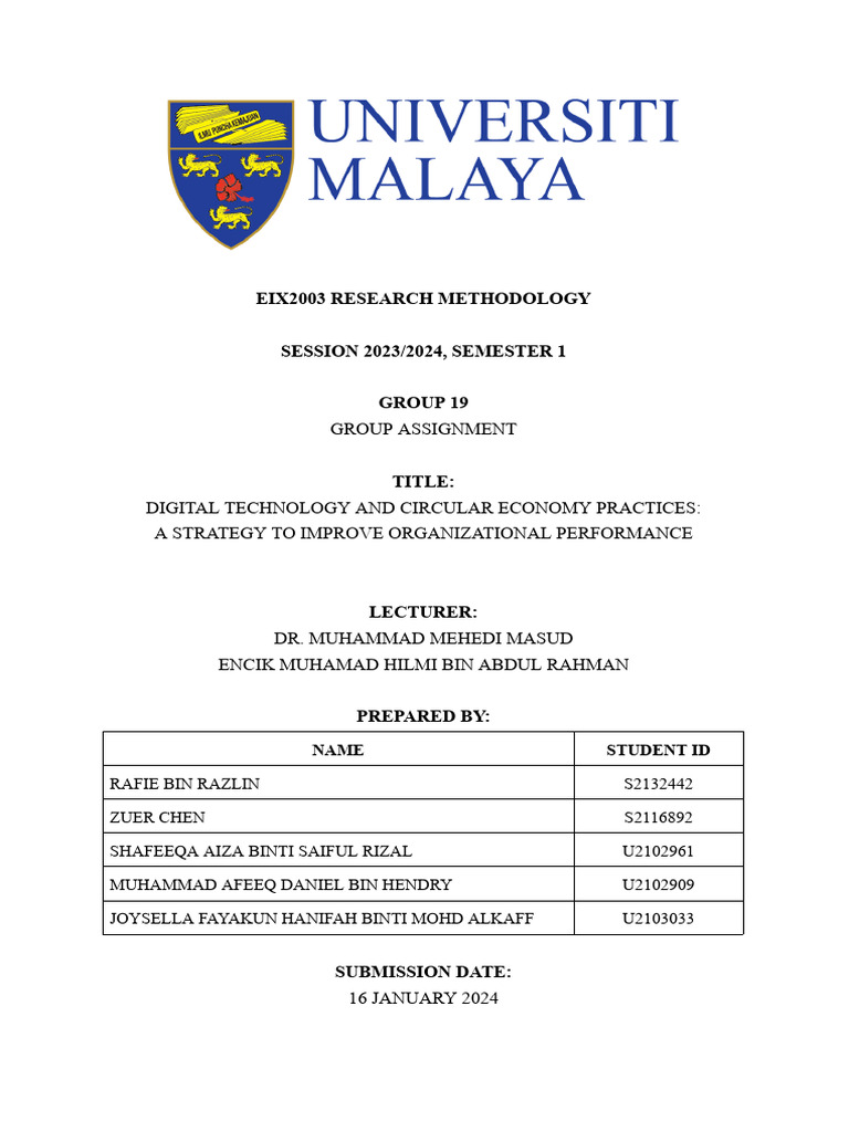 Research G19 Assignment | PDF | Internet Of Things | Statistics