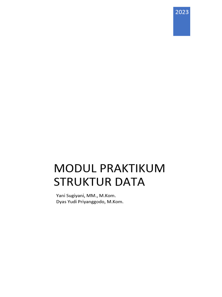Modul Praktikum Struktur Data | PDF Modul Praktikum Struktur Data | PDF